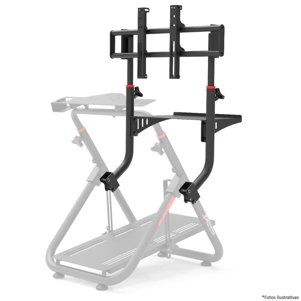 Extreme Sim Racing Tv Stand Add-on Upgrade for Wheel Stand SXT V2 - Fits only SXT V2 - Suitable for TV sizes up to 50"