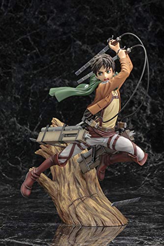Kotobukiya Attack On Titan: Eren Yeager (Renewal Package Variant) ArtFX J Statue, Multicolor