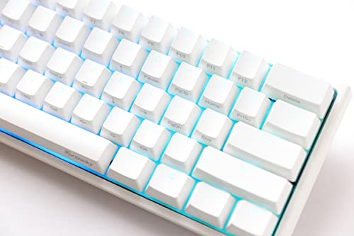 Ducky One 2 Mini Pro Pure White RGB LED 60% Double Shot PBT Mechanical Keyboard (Kailh Box Brown)