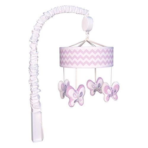 Orchid Bloom Chevron Musical Mobile Purple 24x20 Inch (Pack of 1)