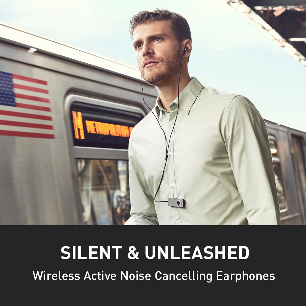 Phiaton BT 220 NC Wireless Bluetooth Headphones β Active Noise Cancelling Bluetooth Headphones with Long Battery Life and Wireless Headphone Mic
