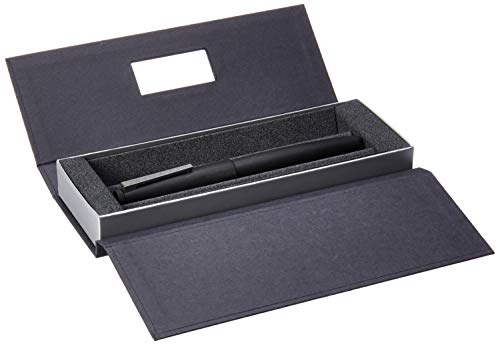 LAMY Black 2000 Fountain Pen with 14ct. Platinum-coated Gold Fine Nib (L01F)