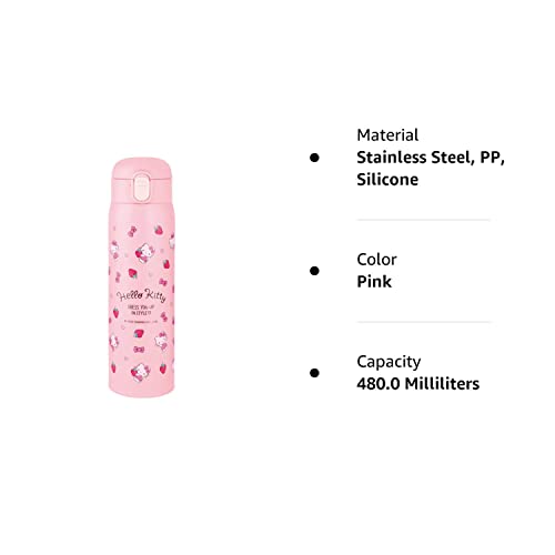 Everyday Delights Hello Kitty Stainless Steel Insulated Water Bottle Pink 480ml