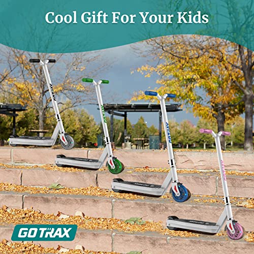 Gotrax Scout Electric Scooter for Kids Ages 4-7, Max 3 Miles Range and 6Mph Speed, 5" Flash Front Wheel and Unique Pedal Light, UL2272 Certified Aprroved Electric Kick Scooter for Boys Girls Blue
