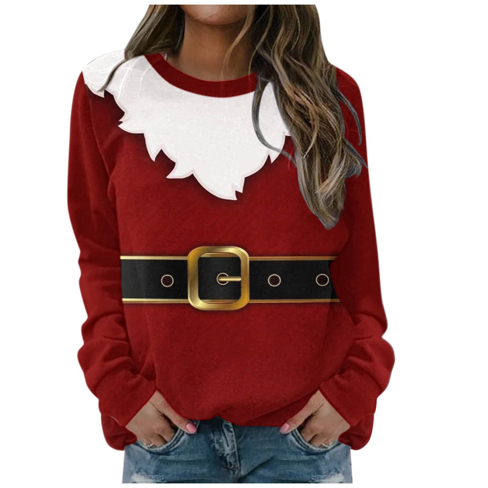 Blouses For Women 2022 Round Neck Pullover Shirts Long Sleeve Sweatshirts Relaxed Fit Workout Tops Baseball T-Shirt Wine