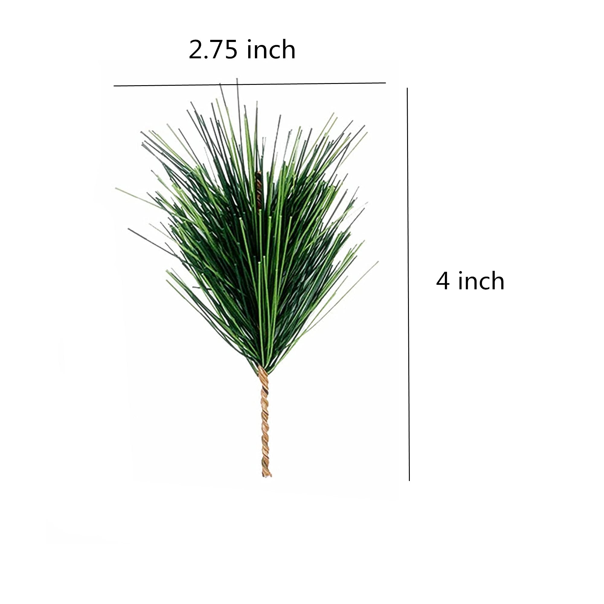 Jylucky 65 PCS Artificial Pine Needles Branches, Small Pine Twigs Greenery Plants Pine Leaves Needle for DIY Garland Wreath Christmas Thanksgiving Wedding Home Garden Decoration