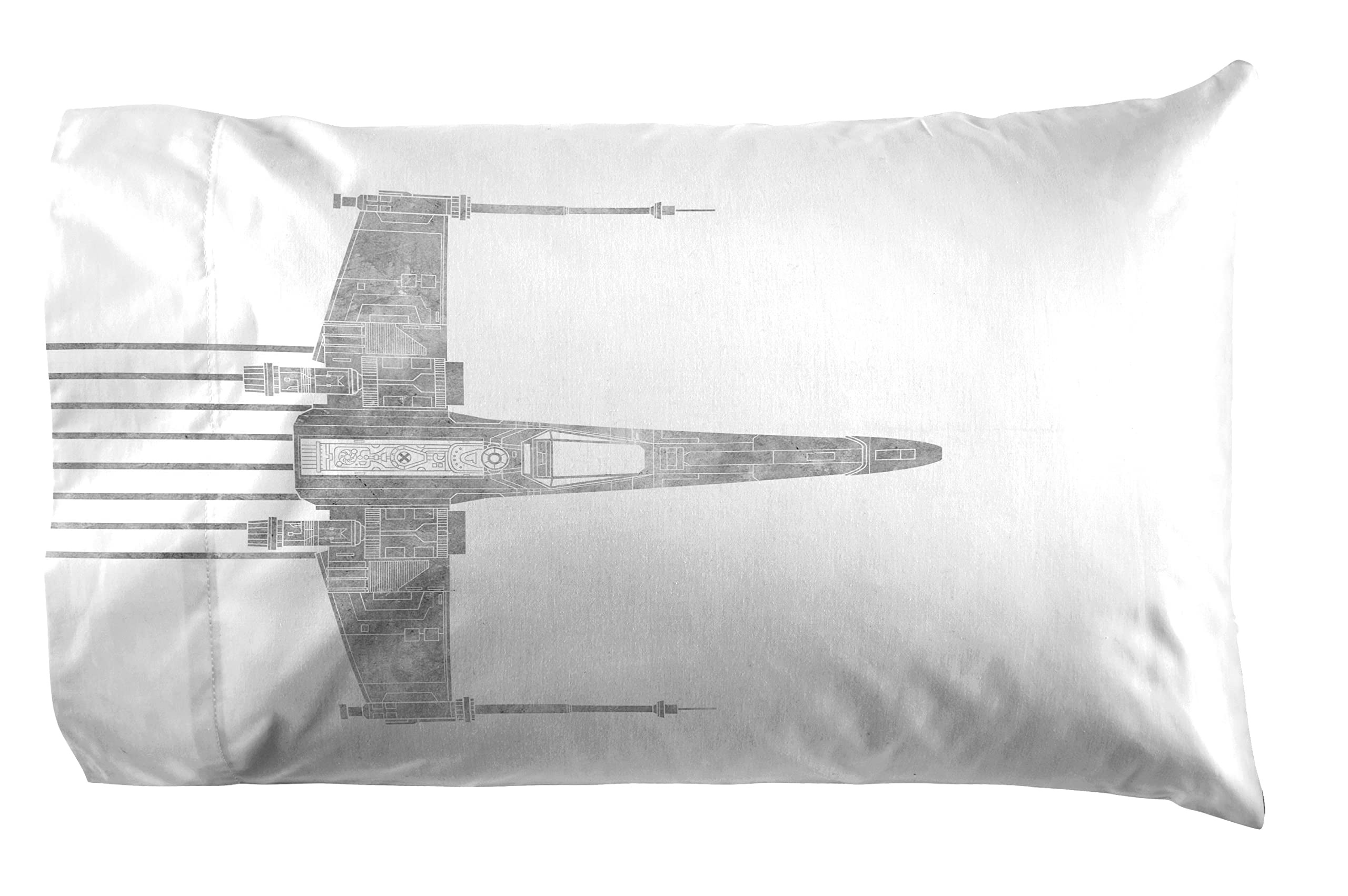 Jay Franco Star Wars Falcon Schematics Full Size Sheet Set - 4 Piece Set Super Soft and Cozy Kid’s Bedding - Fade Resistant Microfiber Sheets