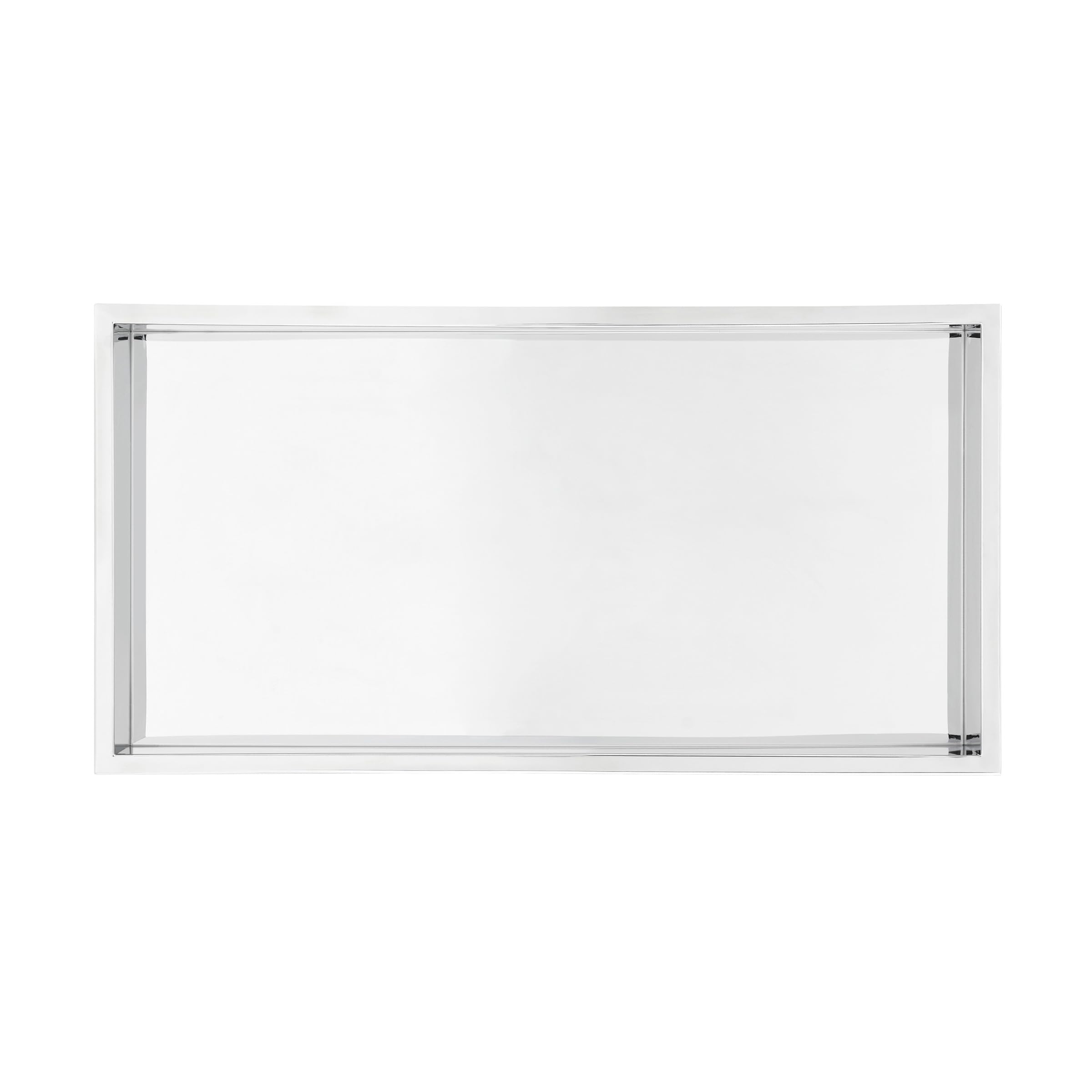 Swiss Madison Well Made Forever Voltaire 12ā x 24ā Stainless Steel Single Shelf Wall Niche in Polished Chrome