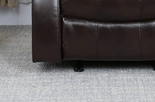 Blackjack Furniture Portico Leather Air Mid Century Modern Living Room Reclining, Den Loveseat, Brown