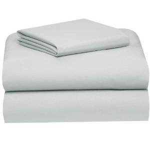 Crescent Bedding Twin XL Micro Fiber Light Grey 3 PC Sheet Set - Soft and Comfy - Twin Extra Long, Deep Pocket, Great for Dorm Room, Hospital and Split King Dual Adjustable Beds (TXL, Light Grey)