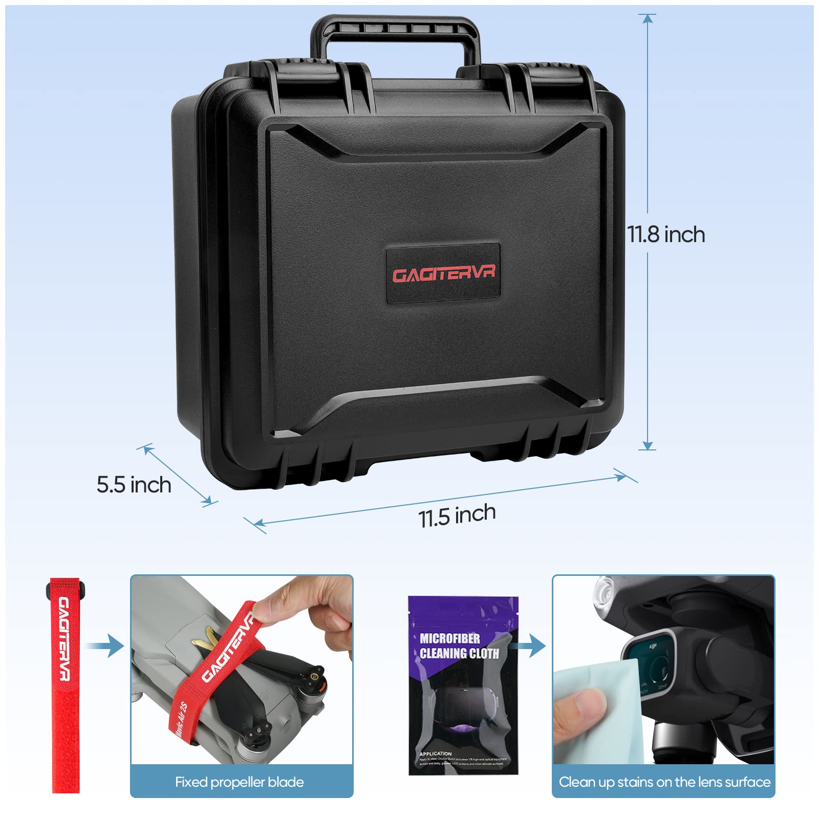 GAGITERVR Hard Carrying Case for DJI Air 2S / Mavic Air 2 Drone and More Accessories, Waterproof and Anti-drop All-round Protection(Not Include Drones and Accessories)