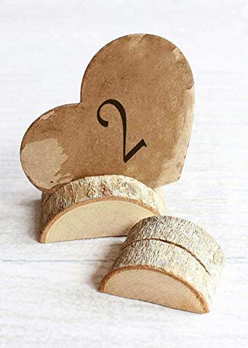 Darice David Tutera Rustic Wedding Wood Place Card Holders Brown: 24 pieces