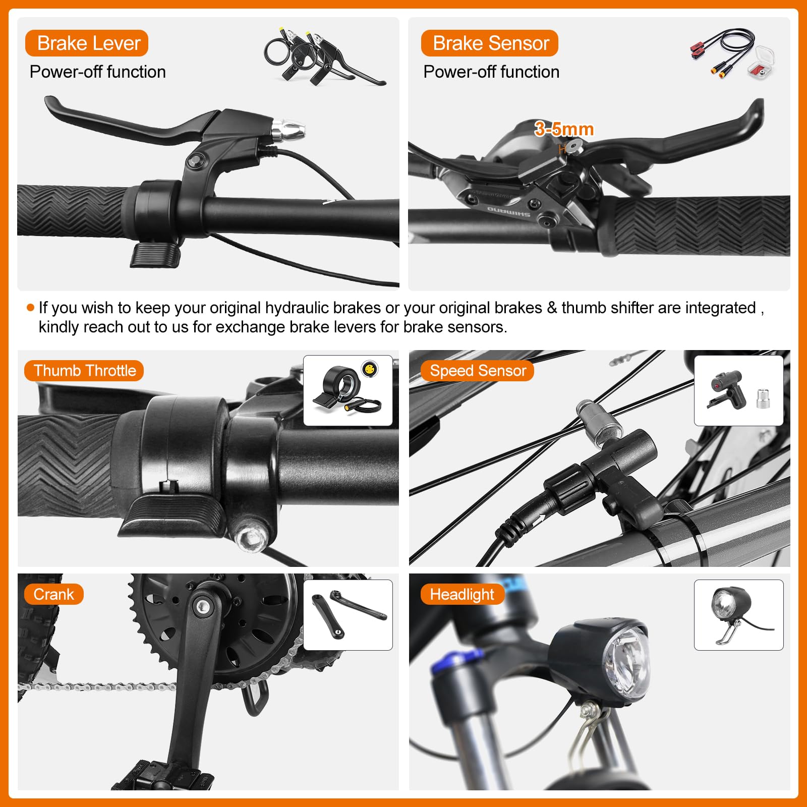 BAFANG BB120mm 1000W Mid Drive Kit : BBS03 HD 48V Motor with 20Ah Shark Battery, 8Fun M615 Motor with DPC18 Display & 44T Chainring, G320 DIY Electric Bike Conversion Kit for Mountain Road Ebike