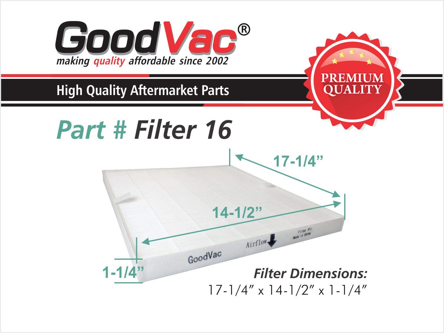 GOODVAC Replacement for Electrolux Non-OEM EL500 EL500AZ Series HEPA Air Cleaner Filter