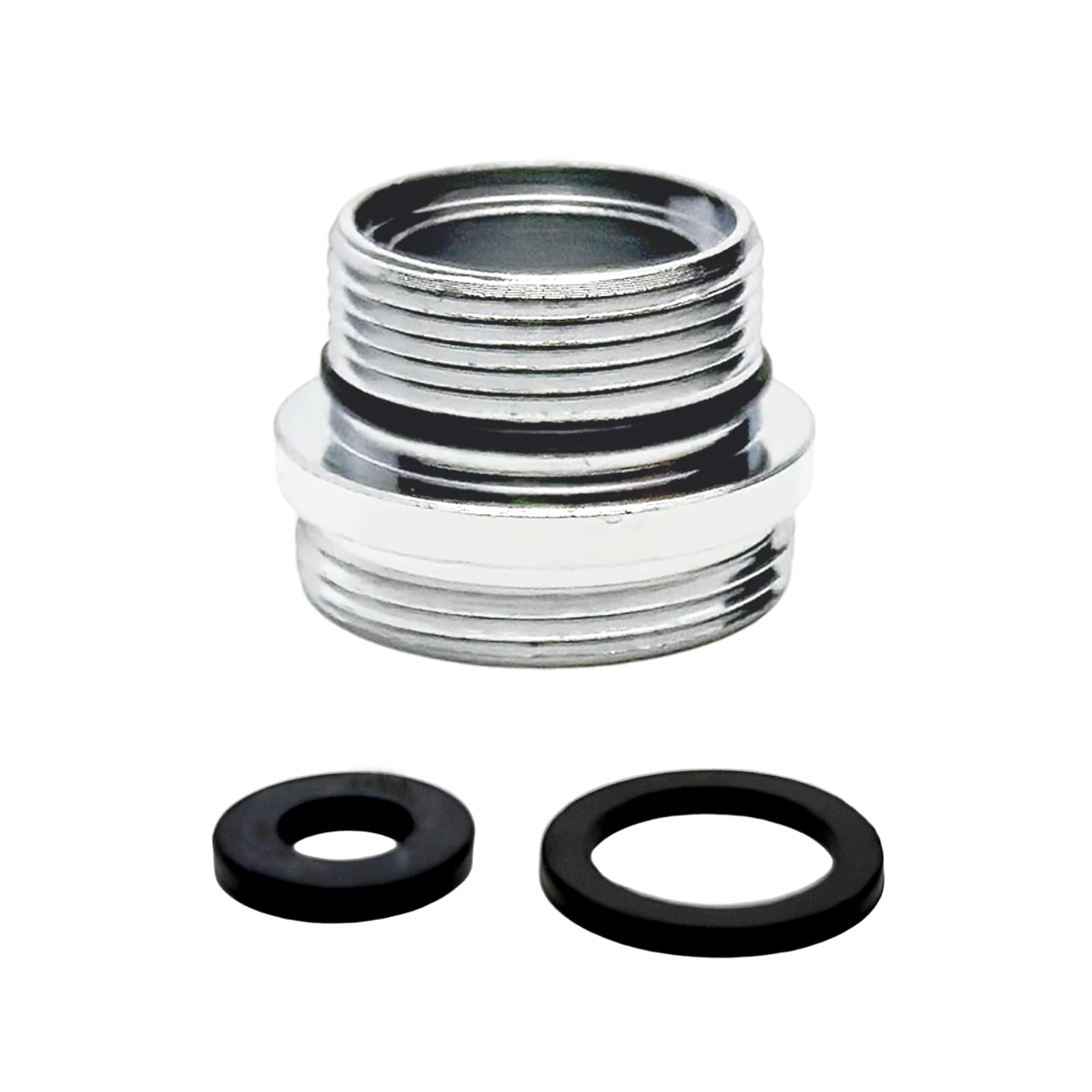 XNTONG - Faucet Aerator Adapter, Male Thread M18.5 to Male Thread M22, Copper Plated Chrome Faucet Adapter, Suitable for Kitchen Faucet Adapter Kit Connection, (M18.5-M22)