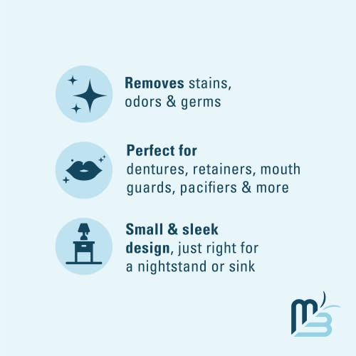 Denture Bath Case and Retainer Case | FSA HSA Approved | Denture Cleaner Cup for Invisalign Retainers Mouthguards and Dentures Cleaner Kit with Strainer Spill-Free Portable Retainer Cleaner Case
