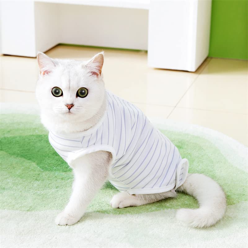 Cat Recovery Suit Post Surgery Shirt for Puppy, Wound Protective Clothes for Little Animals Dogs Cats (Large)