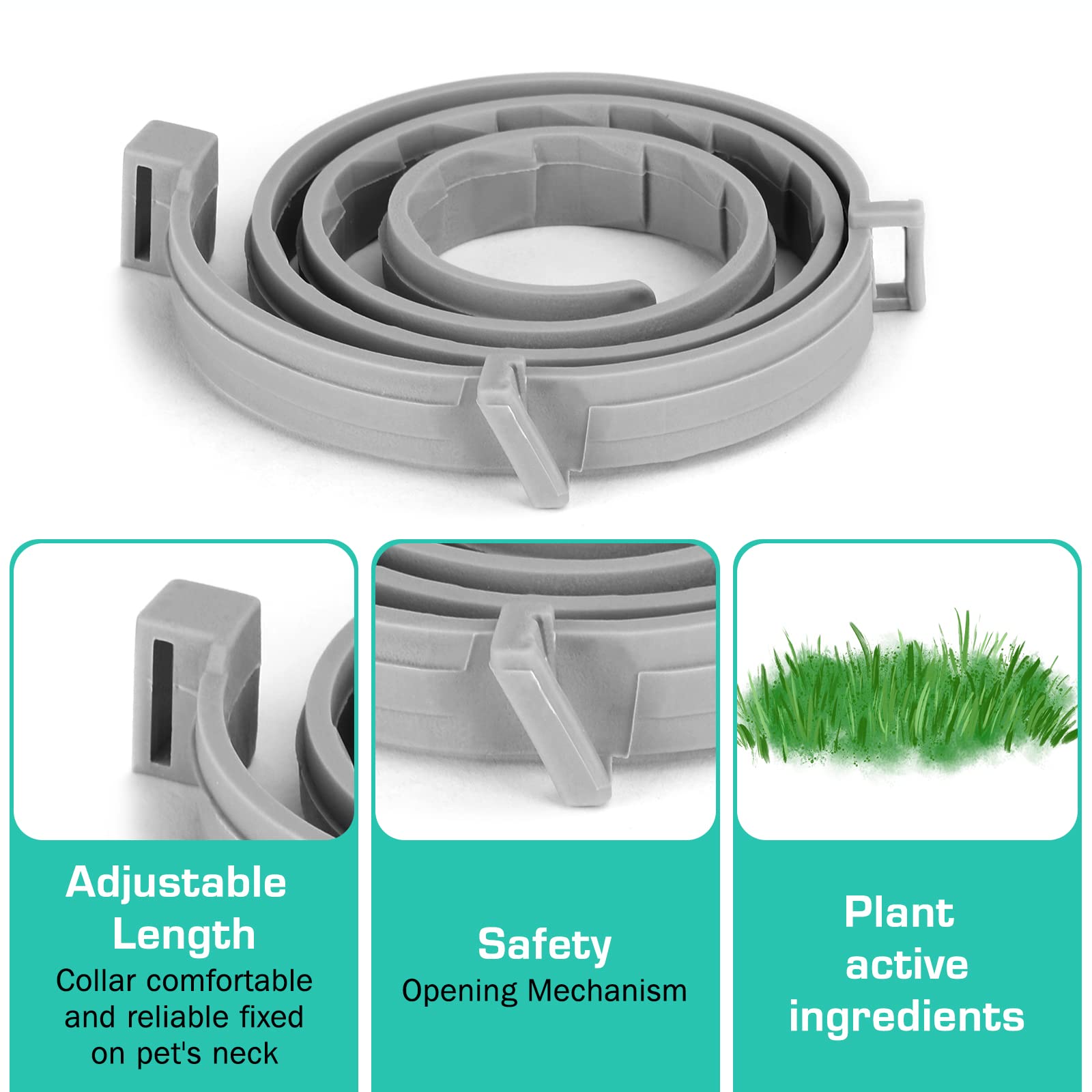 UrbanX Natural Flea Flea & Tick Treatment & Prevention Collar for Medium & Large Dogs, Waterproof, Adjustable (2 Packs)