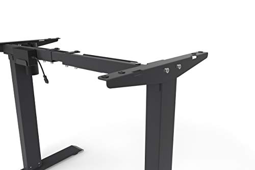 HON Basyx Commercial-Grade Single Motor Electric Height Adjustable, Standing Desk Base, 28" to 47" High, Black