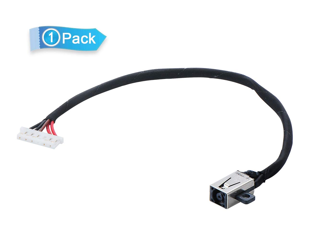 Iwlikey Replacement DC Jack Charging Port DC in with Cable Harness for Dell Inspiron 15 3551 3552 3558 3559 Series, Compatible with 450.030060001 [1 Pack]