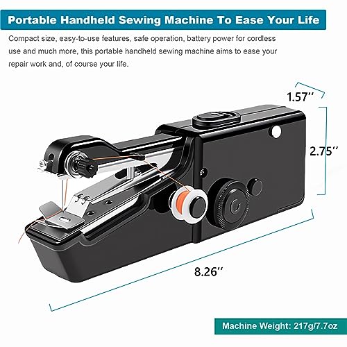 Handheld Sewing Machine,Mini Sewing Machine for Beginners and Adults Quick Stitching,Portable Sewing Machine with Sewing Supplies Suitable for Home,Travel,DIY
