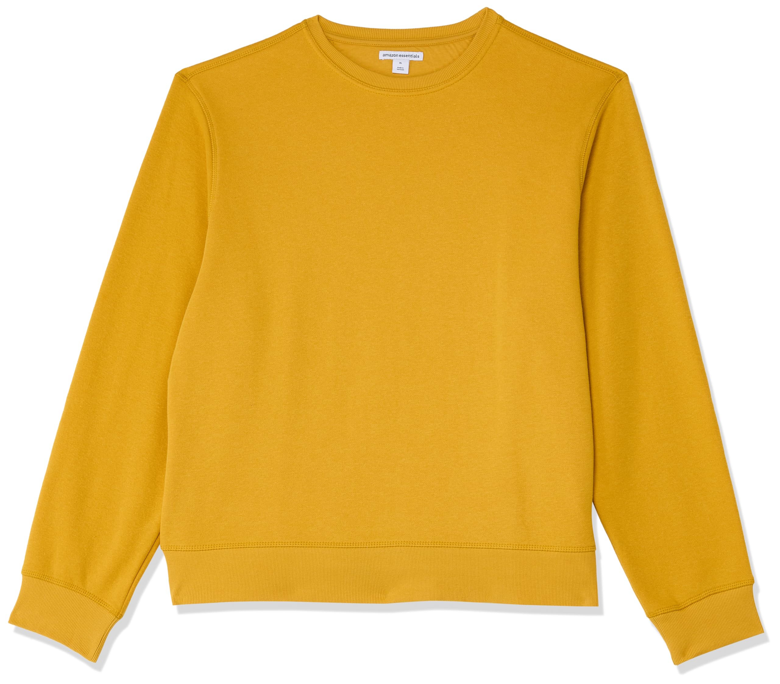 Amazon Essentials Men's Fleece Crewneck Sweatshirt (Available in Big & Tall), Gold, Small