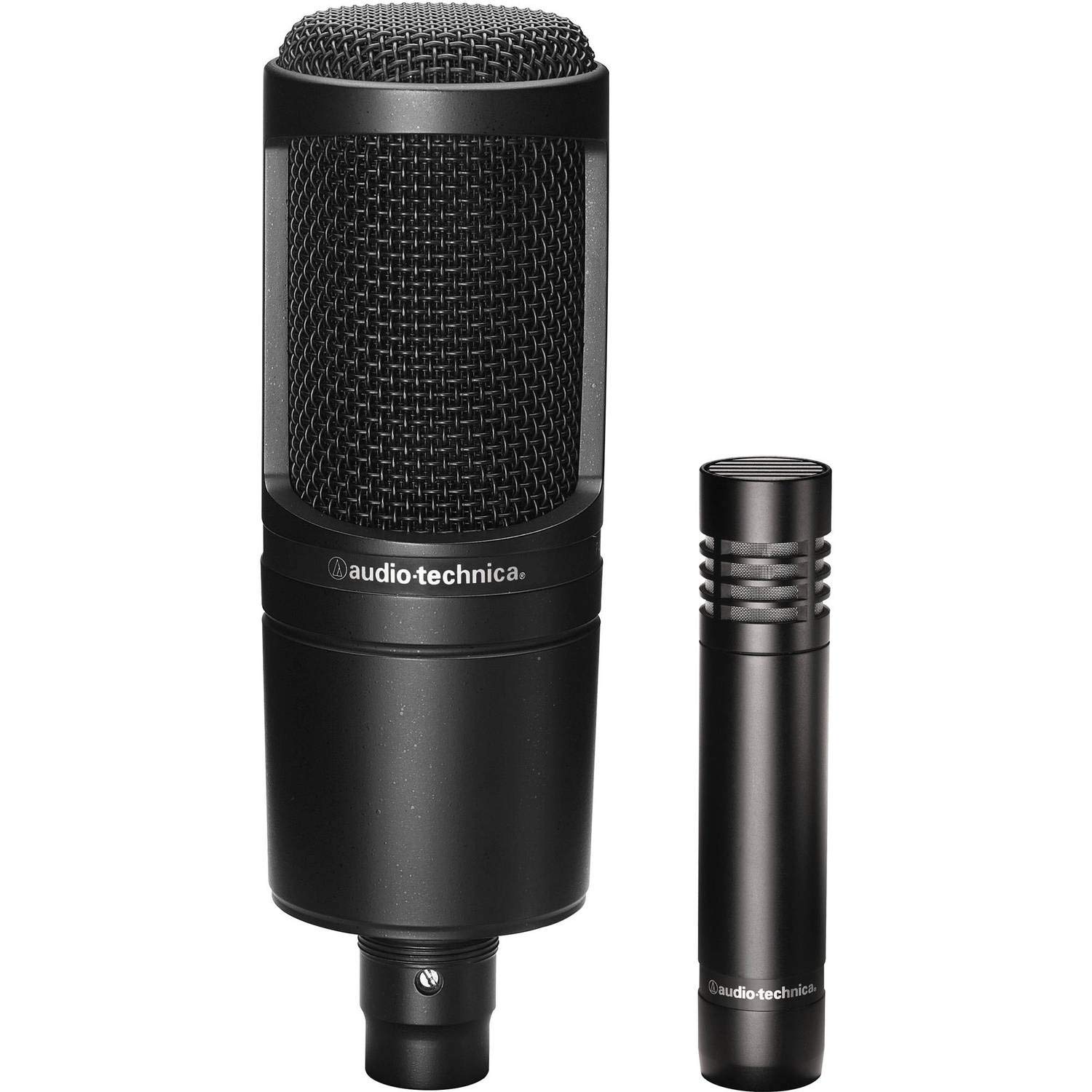 Audio Technica AT2041SP Cardioid Condenser Studio Microphone Pack Bundle with Desk Microphone Stand + Tripod Base Mic Stand with Boom + 2X Mic Cable XLR-M to XLR-F + Cloth- Top Value Bundle