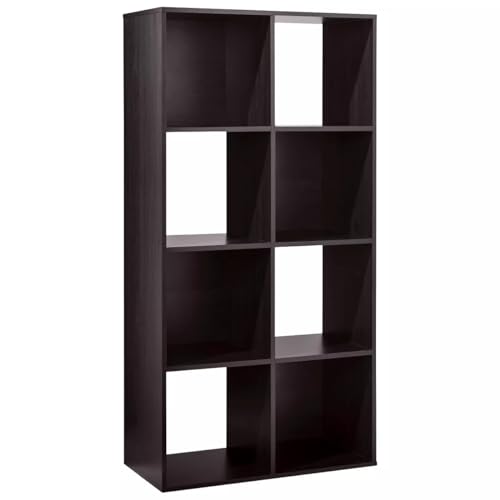 VGPDHJ 11" 8 Cube Organizer Shelf, Storage Shelf, Bookcase (Espresso)