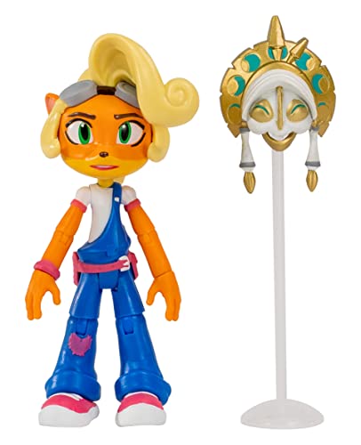 Crash Bandicoot 11cm Coco with Mask HE12300 | Collectable Retro Gaming Figure for Kids with Accessory