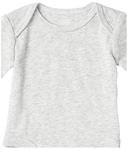 Amazon Essentials Unisex Babies' Long-Sleeve Bodysuits, Pack of 6, Navy/Grey Heather/White, 24 Months