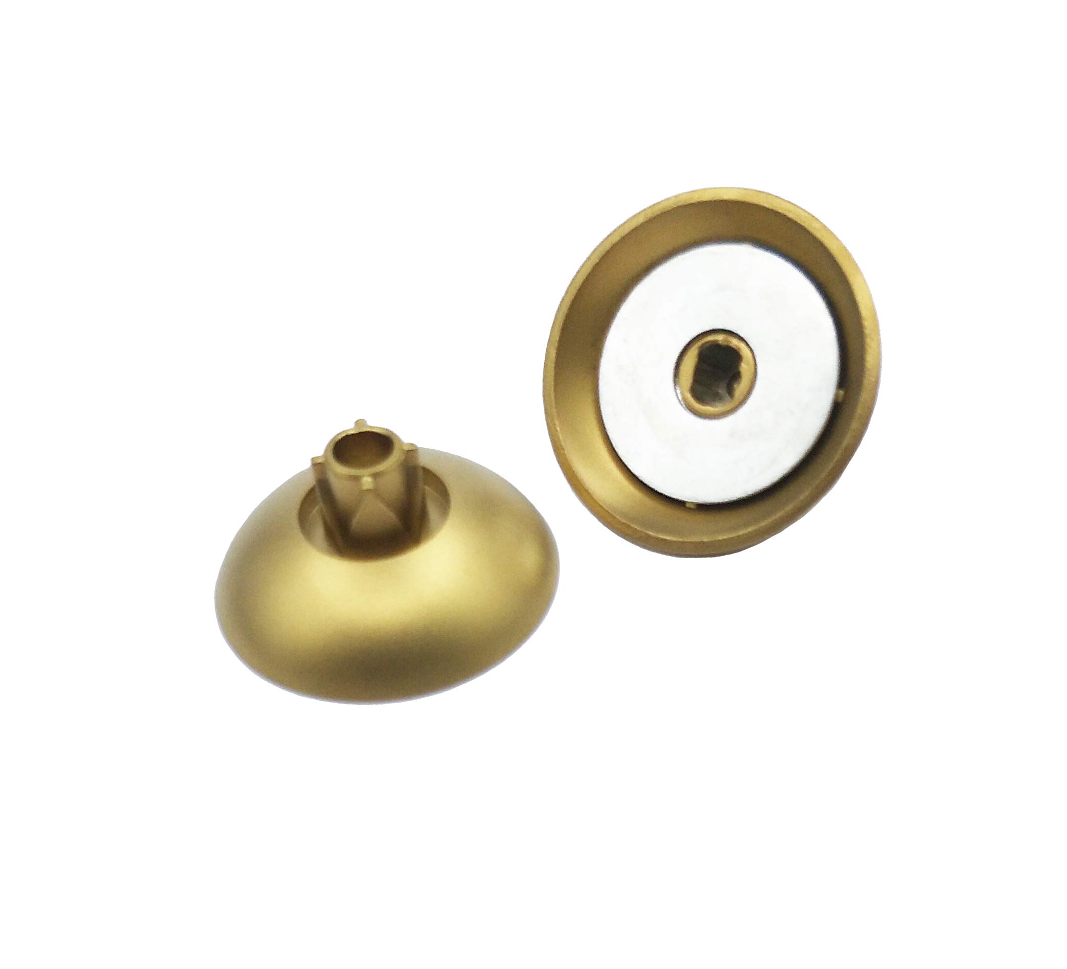 E-MODS Gaming Metal Gold Magnetic Replacement Thumbsticks Base, Joysticks, Grip Holder for X-One Elite/X-One Controllers/X-One S Controller/ PS4 Controller