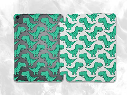 Kawaii Dino Kid T-rex Cute case Compatible with iPad Mini Air Pro 7.9 8.3 9.7 10.2 10.9 11 12.9 inch Pattern Cover New 2022 2021 Trifold Stand 3 4 5 6 7 8 9 Generation 551 (11" Pro 1/2/3 gen)
