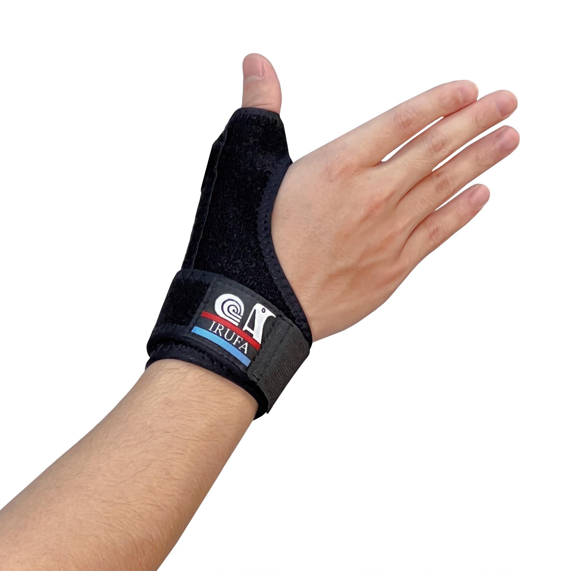 IRUFA, 3D Breathable Spacer Fabric Reversible CMC Joint Thumb Stabilizer, Splint Spica, Abducted Thumb for BlackBerry Thumb, Trigger Finger, Mommy Thumb, One PCS (Regular)
