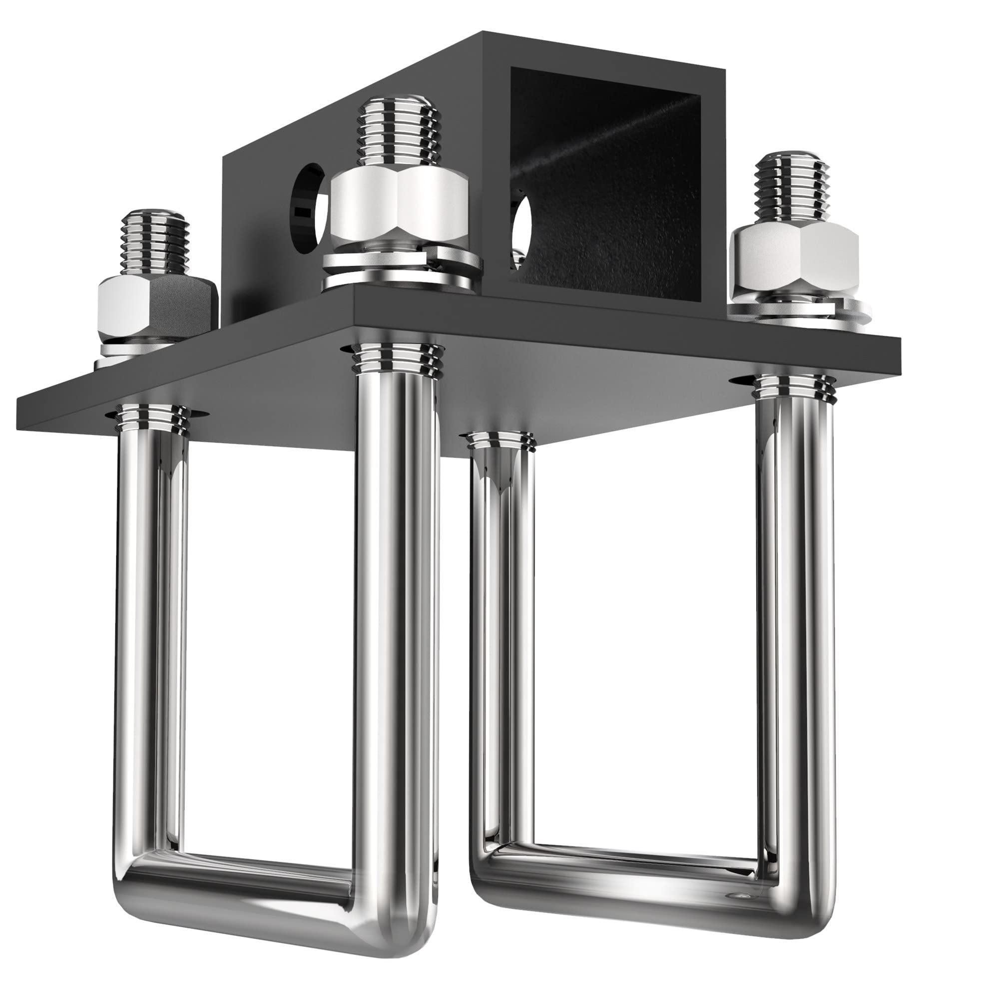 OxGord RV Hitch - 2" Receiver Adapter Fits 4-4.5" Bumper Beam - Trailer Accessories Best for Mounting Bike Racks & Cargo Carriers