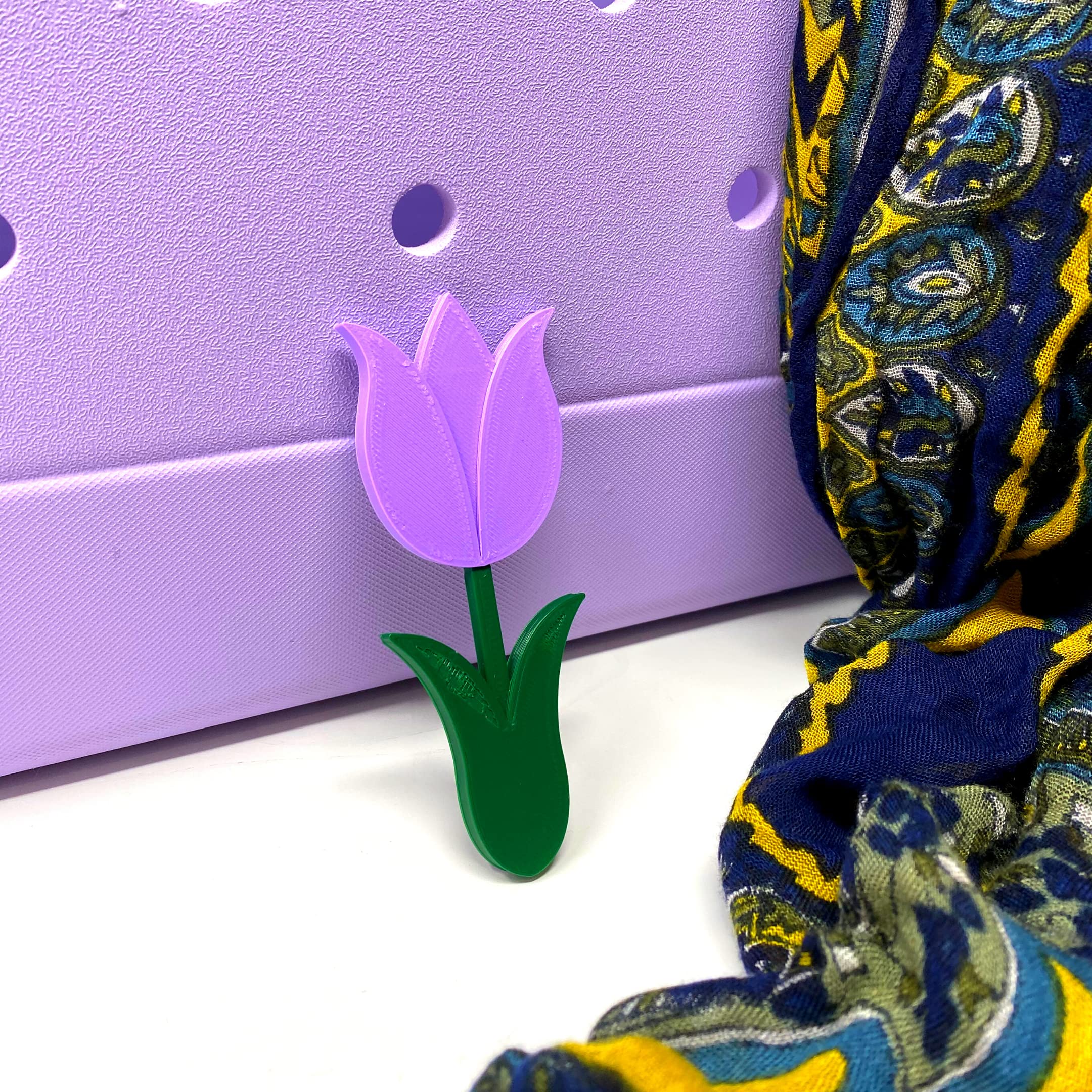 BAGLETS - Flower Charm Accessory Compatible with Bogg Bags & Other Similar Totes - Cute Decorative Charm Perfect for Customizing Your Bag β Made in USA (Tulip Charm)