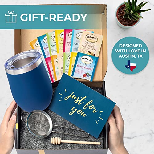 KEDRIAN Tea Gift Box Set, Tea Gift Sets, Tea Sets For Women & Men, Tea Gifts For Tea Lovers Women, Tea Gift Baskets, Sick Care Package For Sick Friend, Variety Tea Sampler Gift Set Box for Tea Lovers