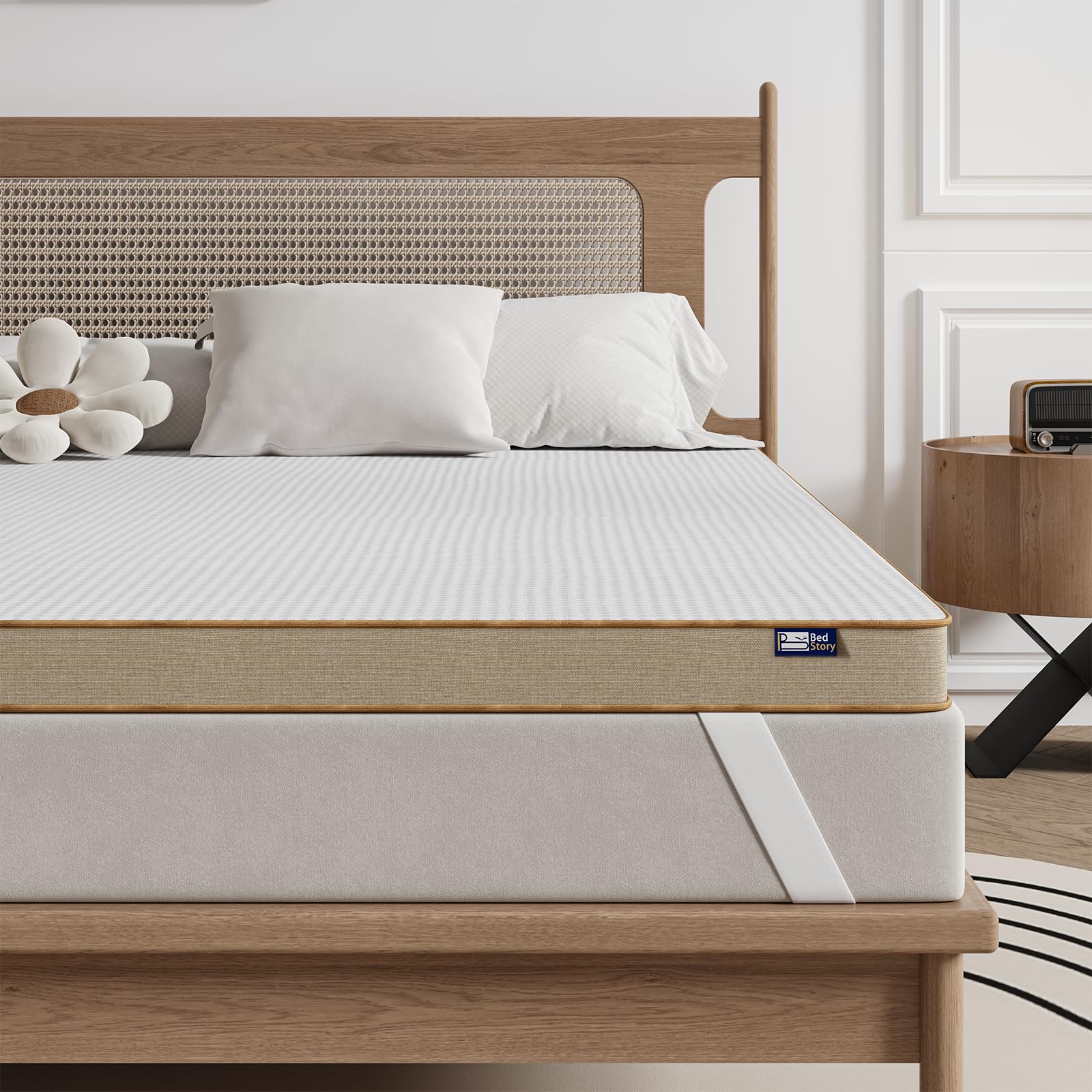 BedStory Extra Firm Mattress Topper Full Size, Extra Lumbar Support - 3 Inch Deep Sleep Mattress Topper for Pain Relief - Cooling & Smooth Cover, CertiPUR-US Certified