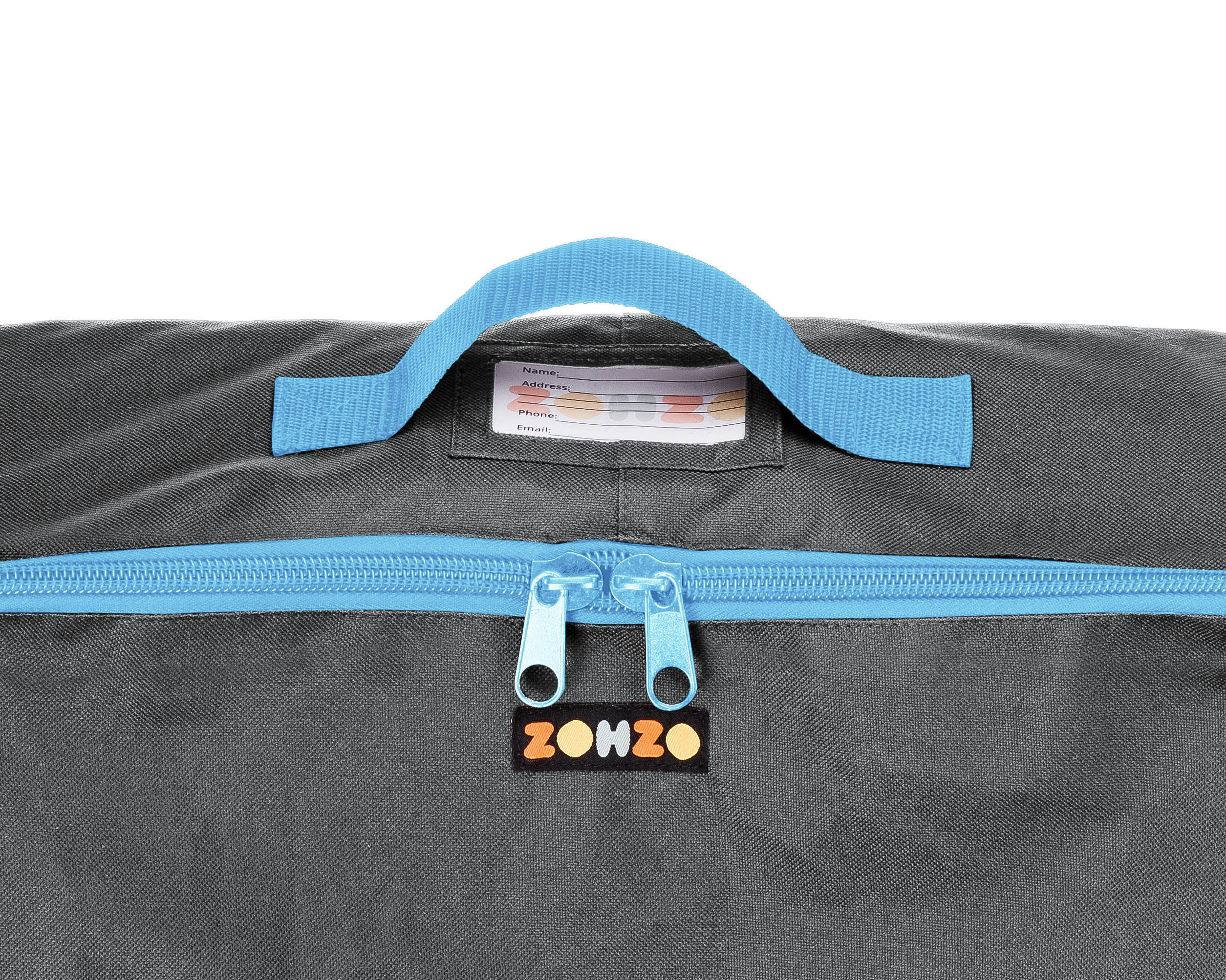 Zohzo Car Seat Travel Bag — Adjustable, Padded Backpack for Car Seats — Car Seat Travel Tote (Gray with Black Trim)