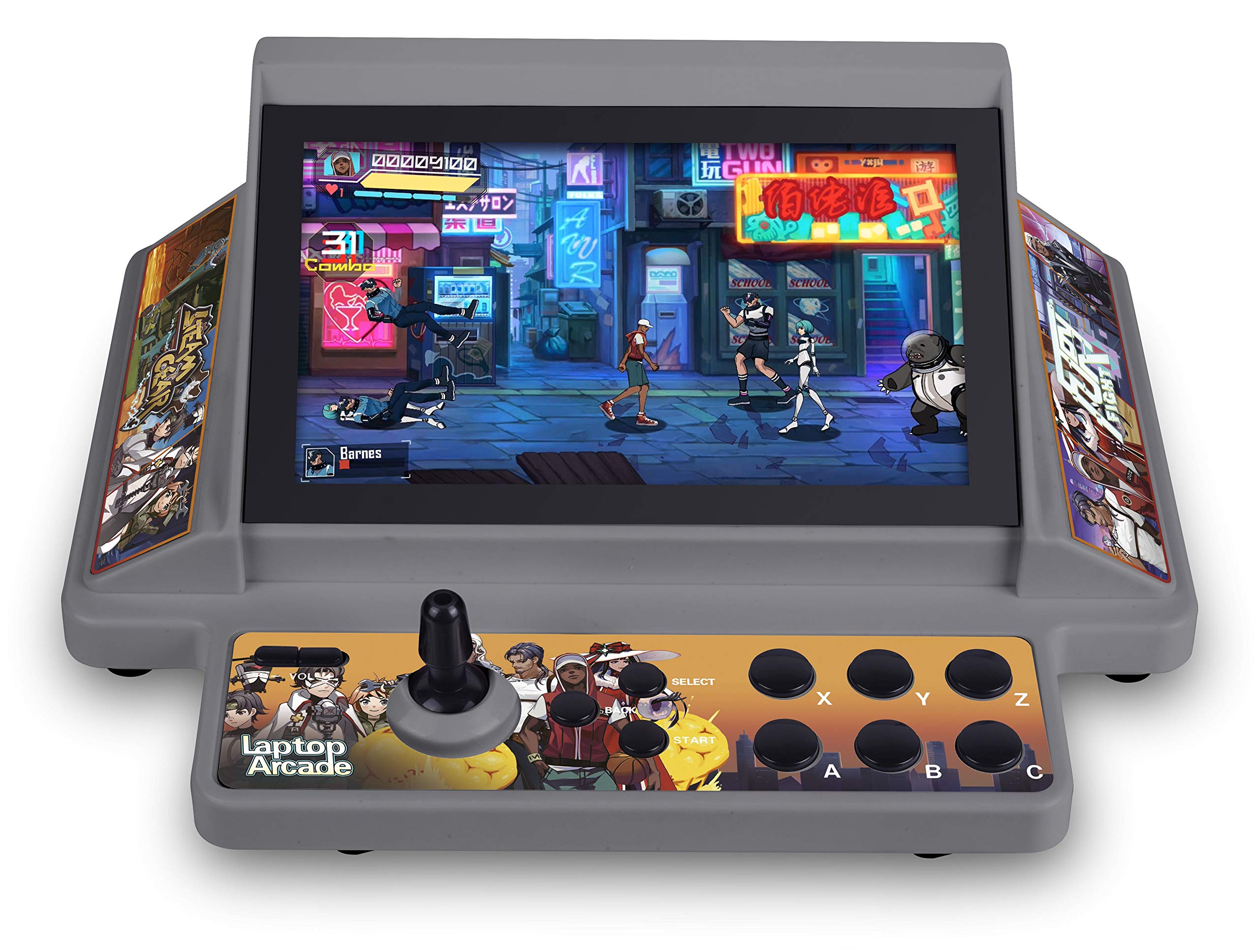 Laptop Arcade Player Counter-top Game Console Retro Home Arcade Mini Arcade Machine 100+ Built-in MAME Arcade Games 7” HD Screen TF Card Supported Favorite for Kids and Adults