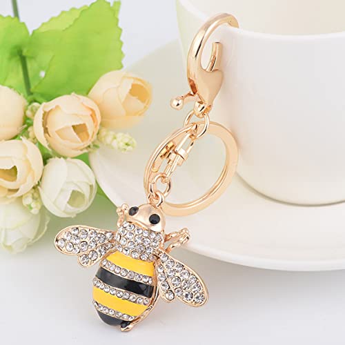 Keepdowin Key Chains Women Cute Keychains for Women Funny Anime Keychain for Her Sister Girl Birthday Gift Bag Wallet Accessories (Yellow Bee)