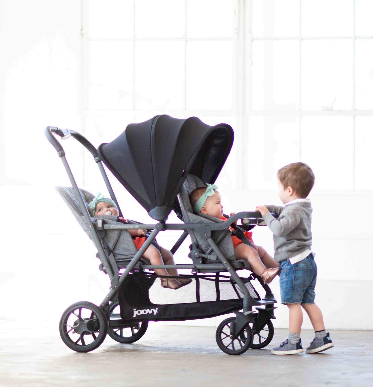 JOOVY Caboose S Rear Seat - Grey Melange