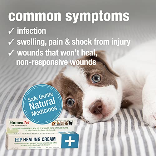 HomeoPet HP Healing Cream, Natural Support for Pet Wound Healing, 14 Grams