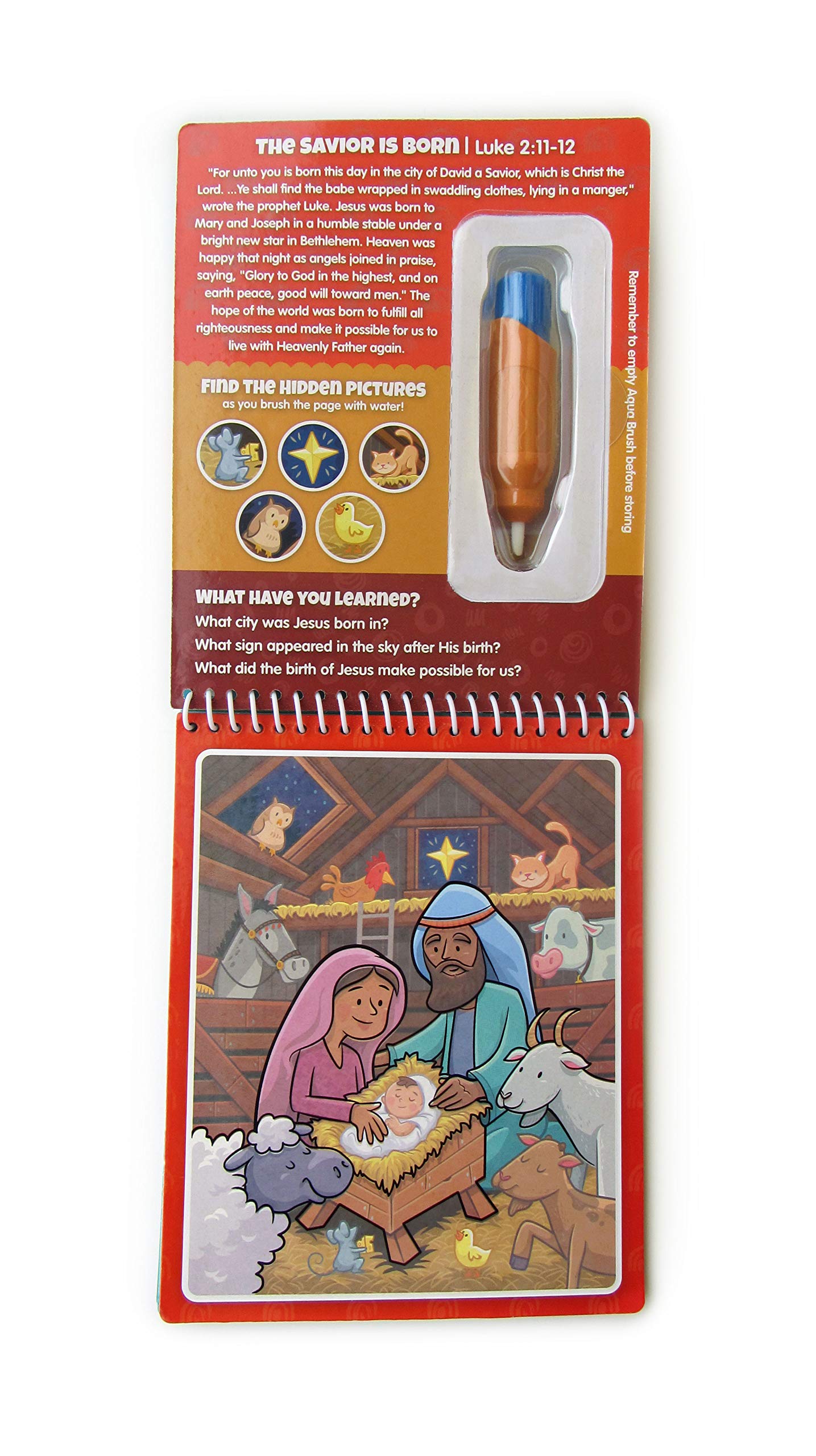 KangaToys Water Reveal Coloring Scripture Book for Kids Ages 3+. New Testament Bible Stories: Preschool, Elementary, Primary, Christian, Religion