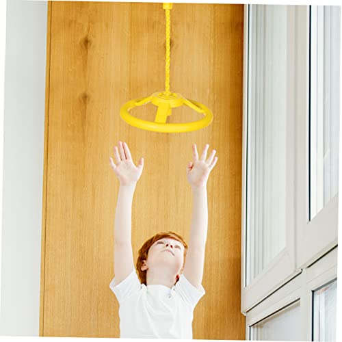 FELTECHELECTR Ninja Wheel Swing for Toddler Fitness Accessories Swing Accessories Heavy Swing Sets for Backyard Steering Wheel Swing Kids Exercise Equipment Exercise Swing Ring Swing Gym Ring