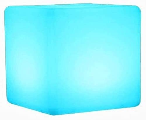 HTZ Cube Chair Light Rechargeable Led Stool Waterproof with Trol Ma-Gi-C Color Changing Sidcolor,Home Garden Party Decoration/43Cm/16.9Inch (Color : 35Cm/13.7Inch)