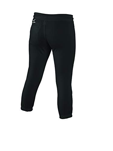 EASTON ZONE Softball Pant | Women's | XLarge | Black | 2020 |Low-Rise Waistband With Draw Cord, Set-In Back Pockets