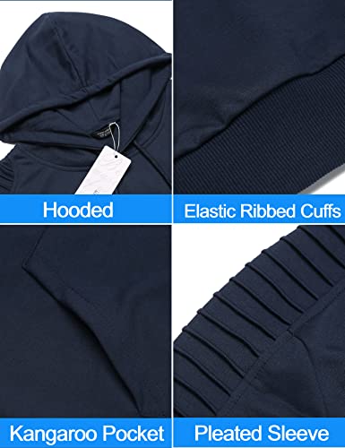 COOFANDY Men's 2 Piece Outfits Sweatsuit Slim Fit Hoodie Tracksuit Sets Fashion Jogging Athletic Suits