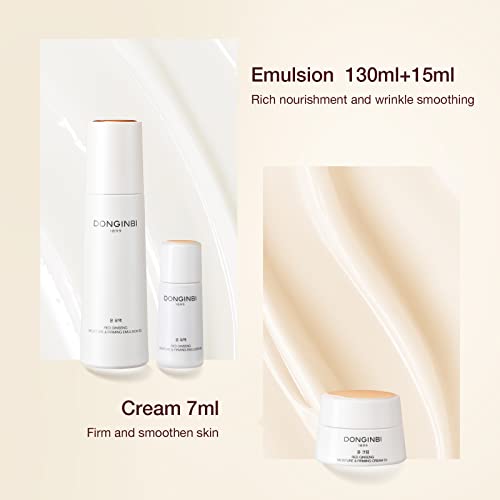 DONGINBI Red Ginseng Moisturizing & Firming Set EX, Anti-Aging Korean Skin Care, Routine Kit for Smooth, Radiant Skin by KGC