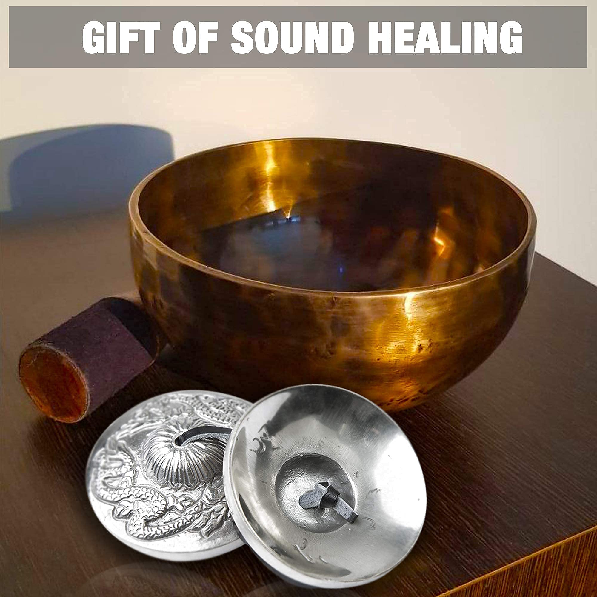 Large Tibetan Singing Bowl and Tingsha Bell Combo