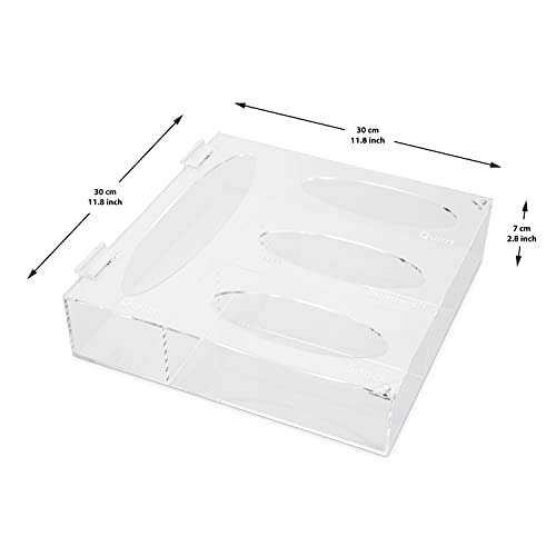 Details lab Ziplock Bag Storage Organizer with Clear Acrylic Bonus Drawer, Holds Plastic Food Baggies for Kitchen Pantry Drawer, Compatible with All-Size Ziploc Bags, Food Container Organizer